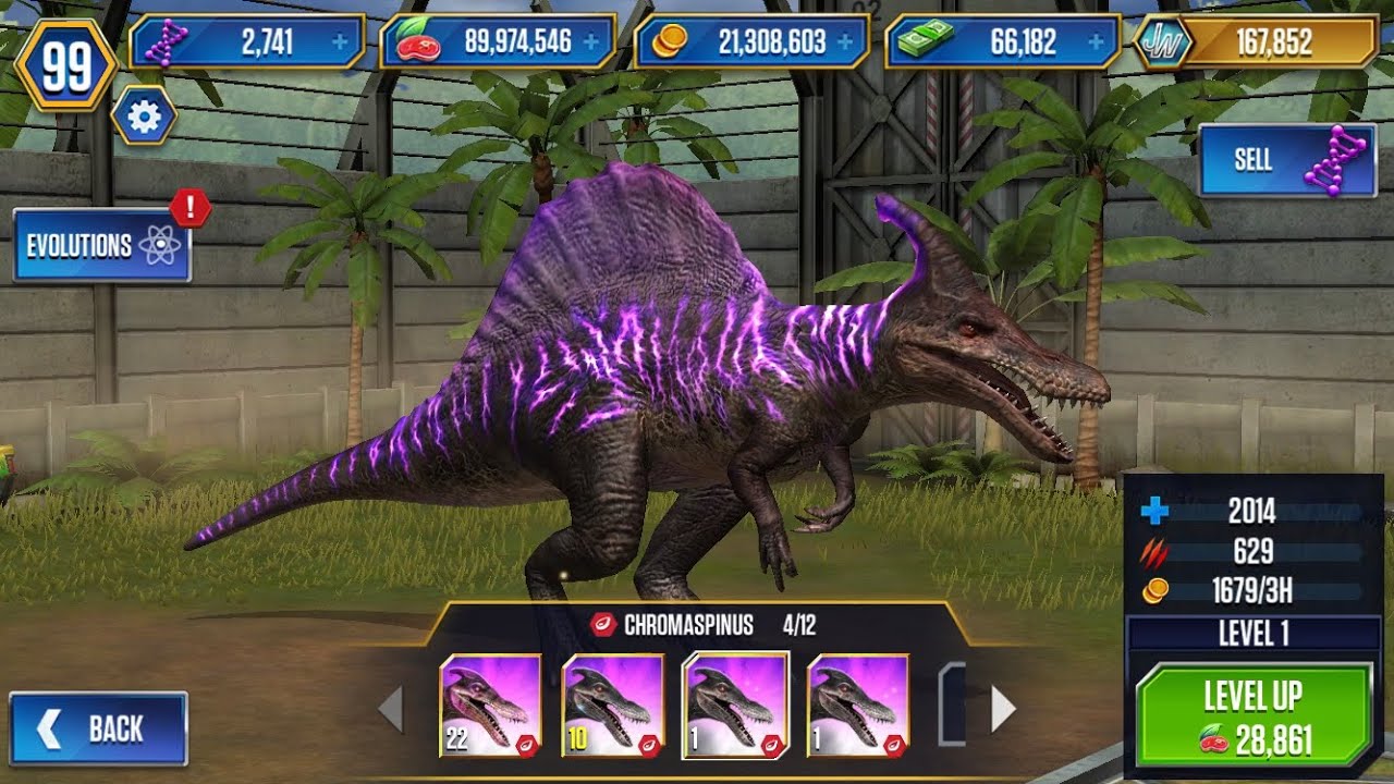 CHROMASPINUS - JURASSIC WORLD THE GAME - YouTube