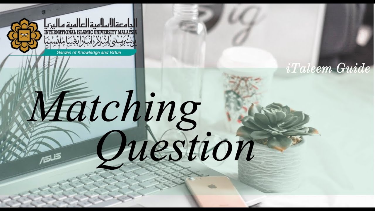 Matching Question - YouTube