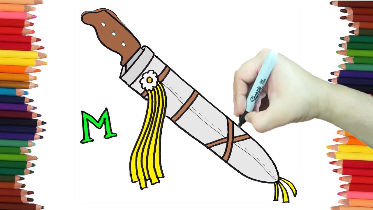Drawing A MACHETE - Speed drawing - YouTube