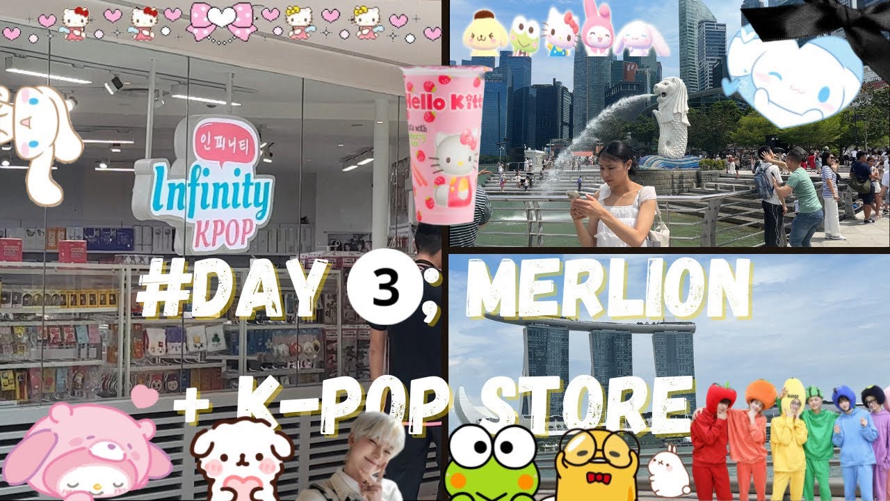 #day 3 in Singapore! Exploring Merlion + Kpop store | best tourist ...