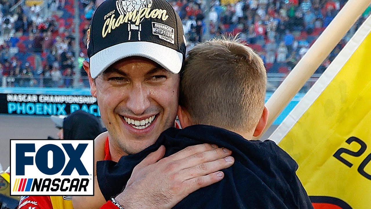 Joey Logano accepts the Bill France Cup Championship Trophy | NASCAR ON ...