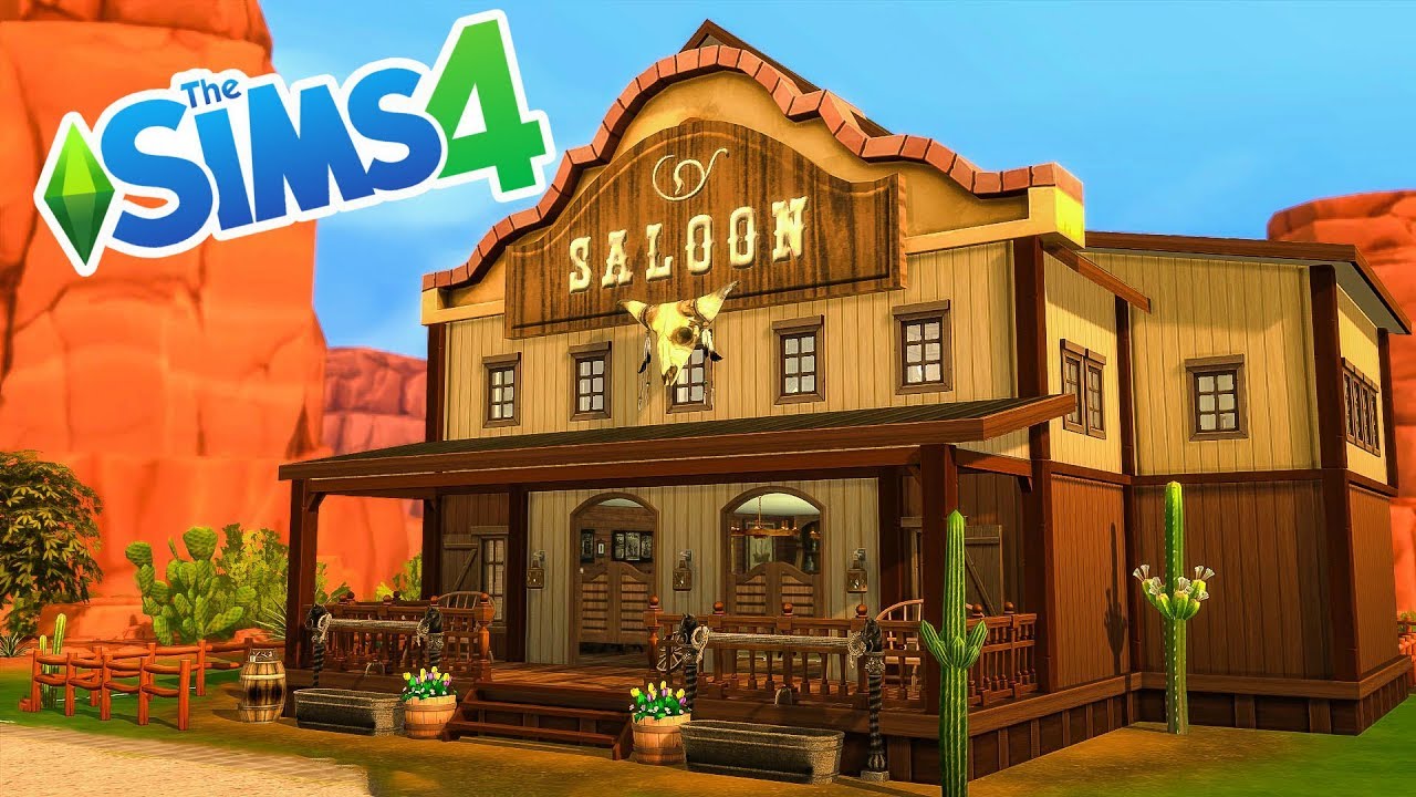 WILD WEST SALOON // SIMS 4 SPEEDBUILD & CHILL - YouTube