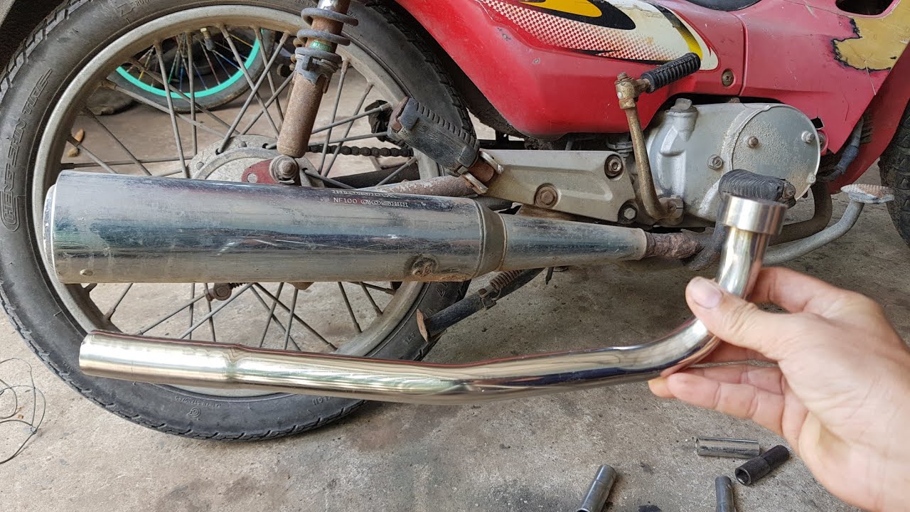 hướng dẫn kĩ thuật thay cổ pô xe wave nhỏ cho các anh em tự làm - YouTube