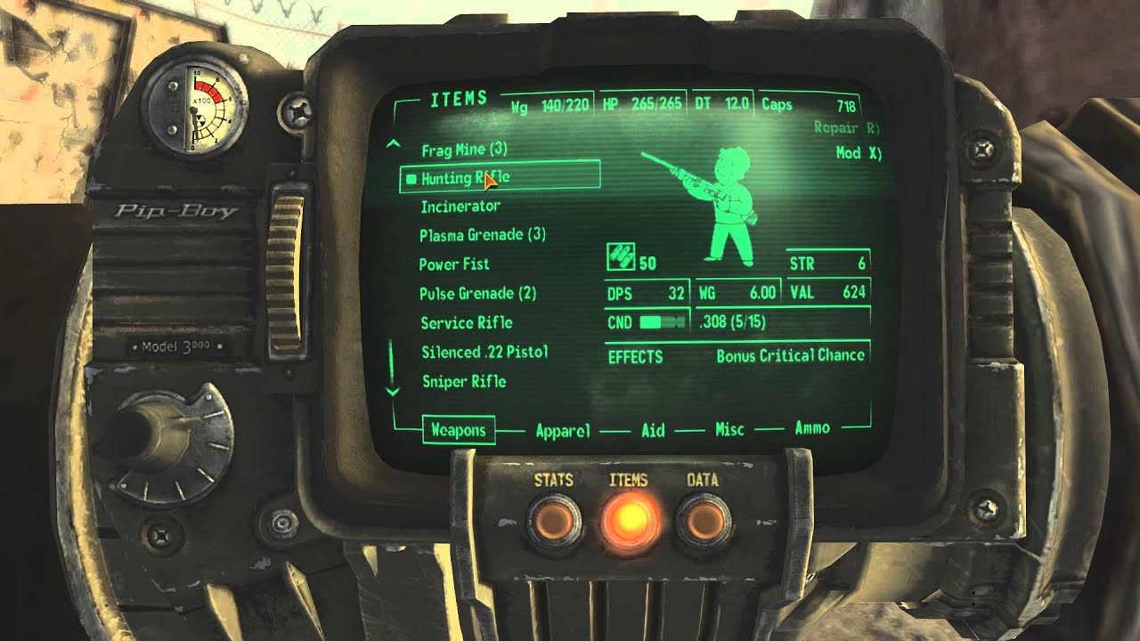 Fallout new Vegas hunting rifle - YouTube