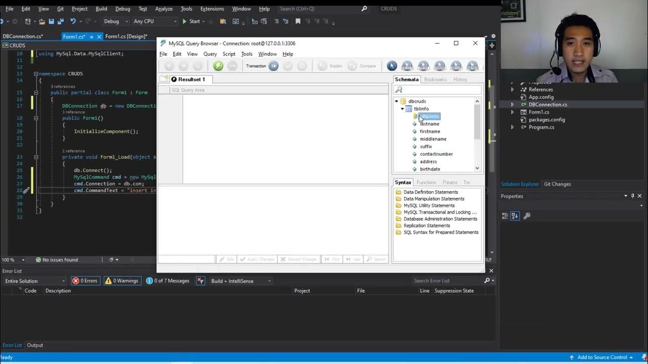 C# Net with MySQL || How To Insert Data From C# To MySQL Database || Tagalog Tutorial - YouTube