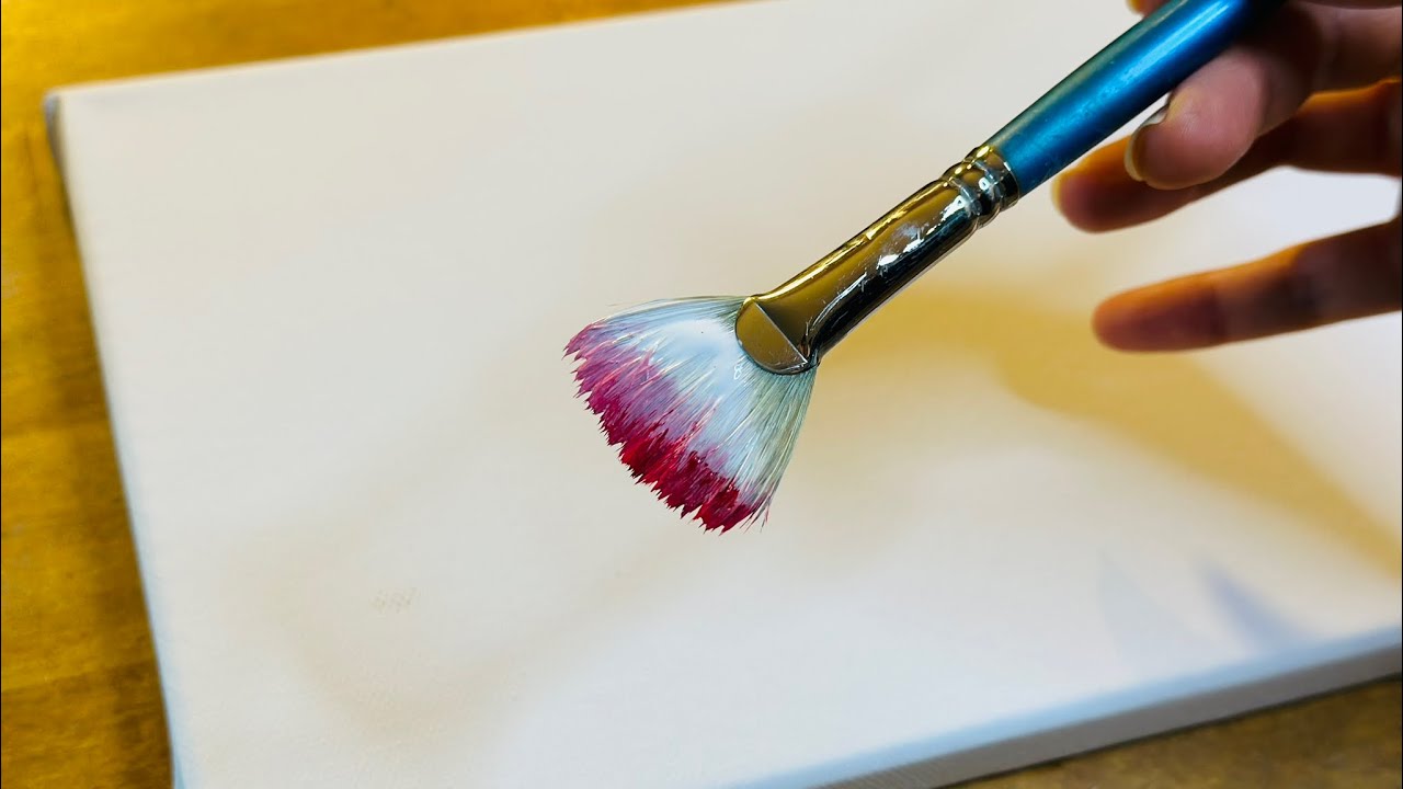 Easy Spring Night Painting 🌸 / Acrylic painting for beginners - YouTube