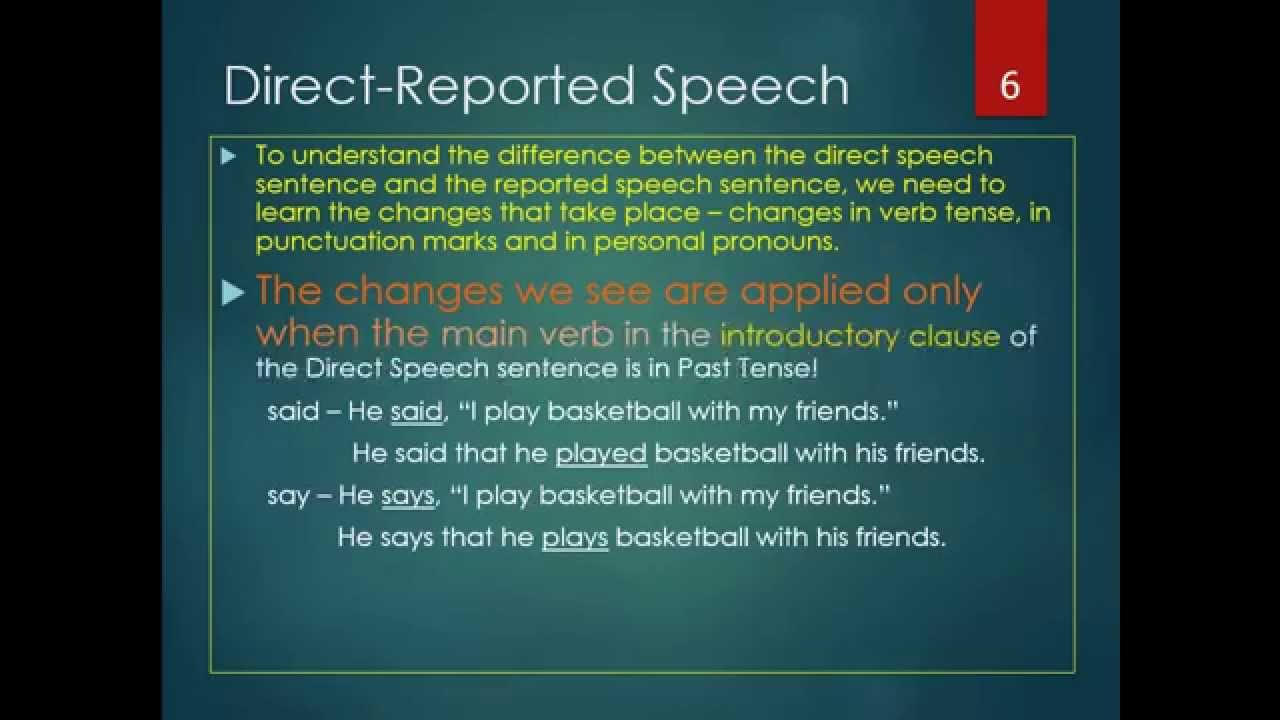 Using direct and reported speech at Anglicize your speech - YouTube