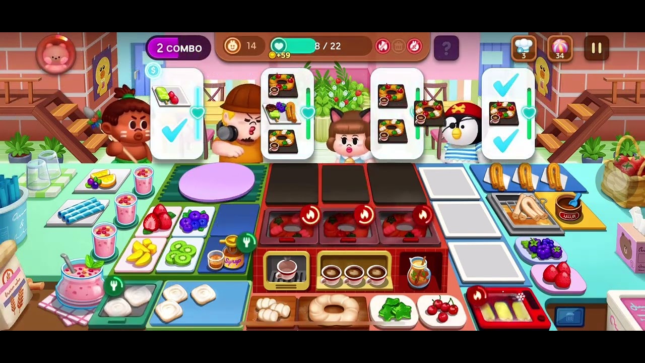 LINE CHEF Juciy Samba Kitchen Stage 34-1 - YouTube