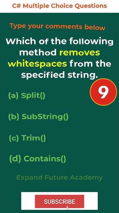 C# Multiple Choice Question #031 - Expand Future Academy #Shorts #CSharp #Dotnet #Programming ...