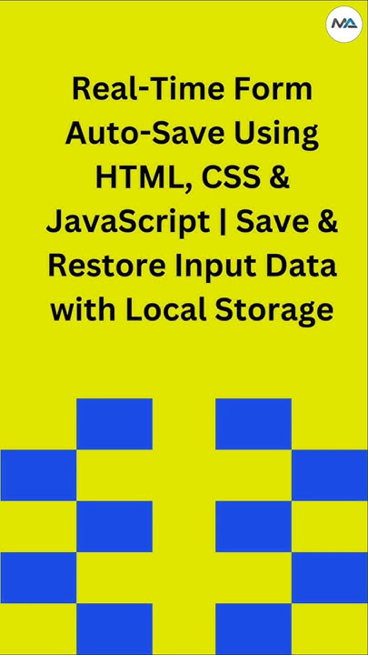 💾 Build a Real-Time Auto-Save Form in 60 Seconds! ⏱️ (HTML, CSS, JavaScript) #shorts - YouTube