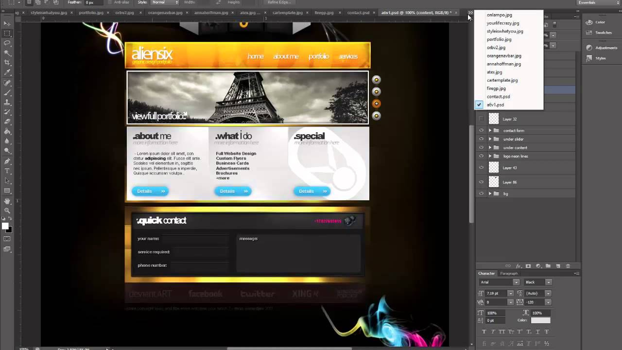 Free PSD Pack : Over 12 PSD File + A Full Website Design - YouTube