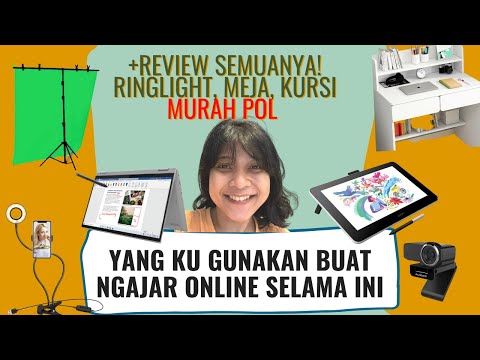 PERLENGKAPAN NGAJAR ONLINE! REVIEW MEJA KERJA/ BELAJAR 200RIBUAN!