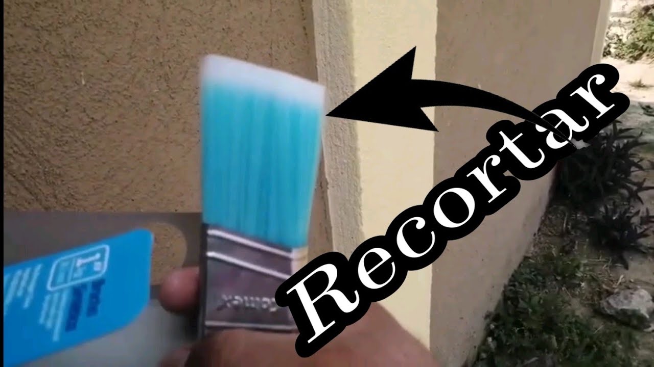 Como perfilar y recortar esquinas con brocha azul ezquinera de comex ...