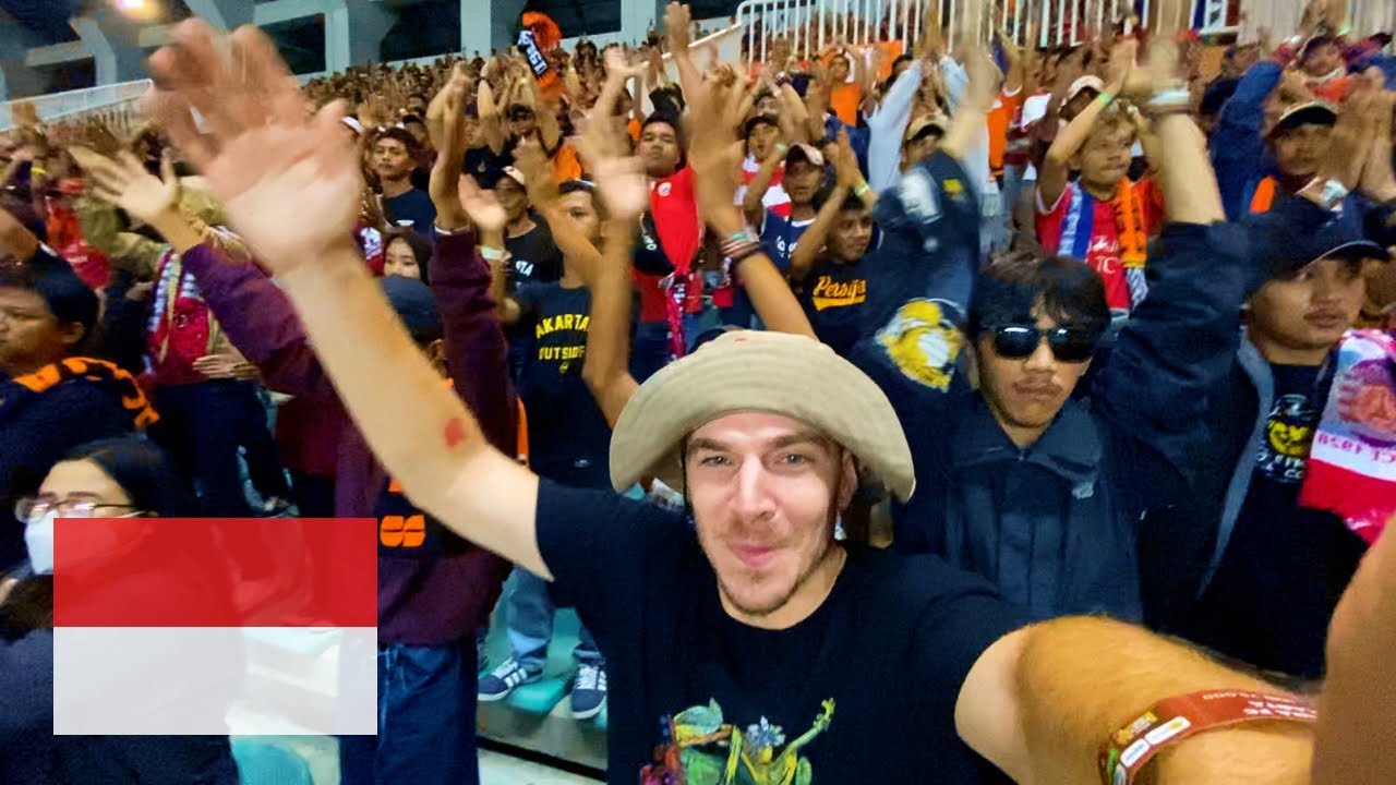 My experience inside a crazy football match in Indonesia 🇮🇩 - YouTube