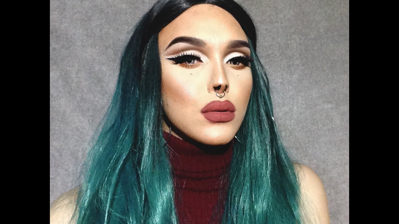 Drag makeup tutorial - Brown cut crease - YouTube