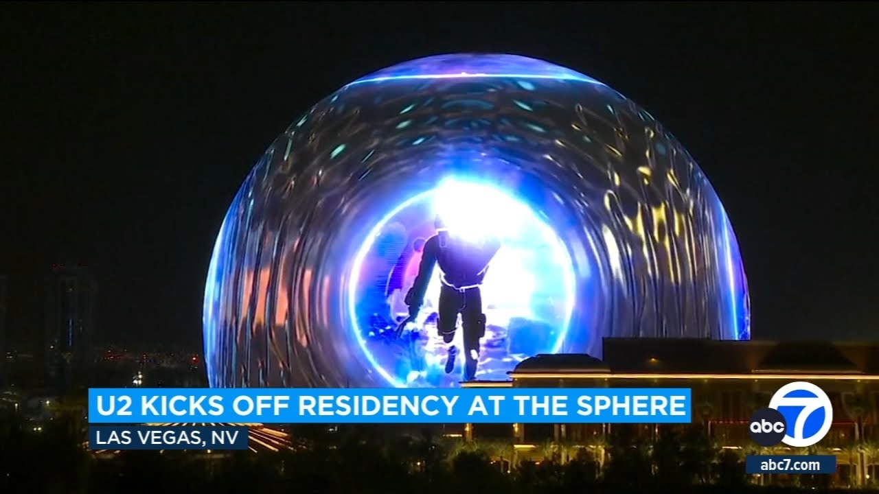 U2 concert uses stunning visuals to open massive Sphere venue in Las ...