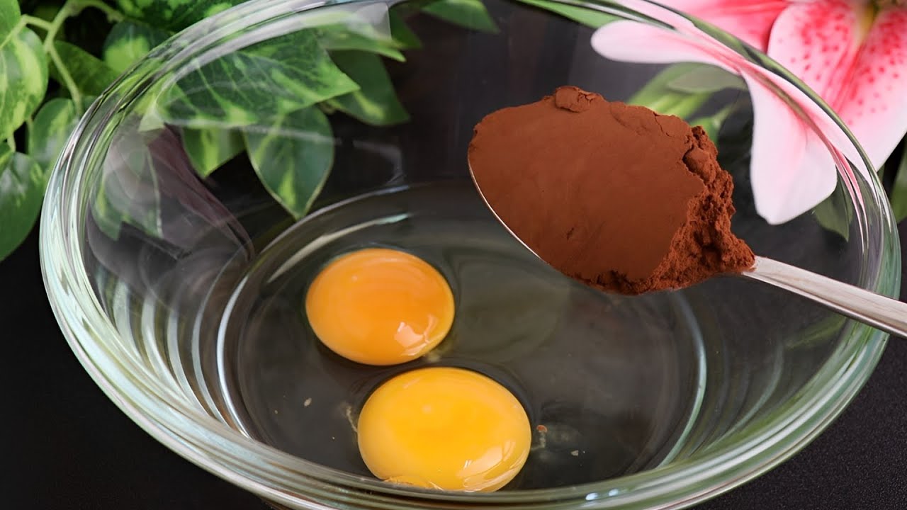 mix 2 eggs with cocoa powder ! you'll be surprised by the result ...