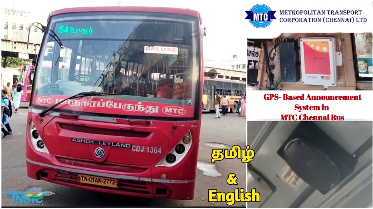 GPS📍 Based Announcement System📢 in Chennai MTC buses🚍 || TNSTC ...