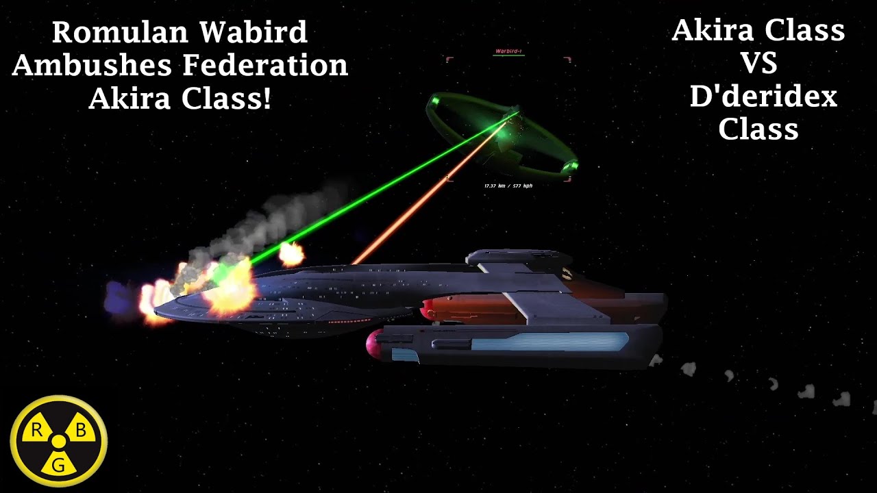 Akira Class VS Romulan D'deridex Warbird | AMBUSH! | Star Trek Ship ...