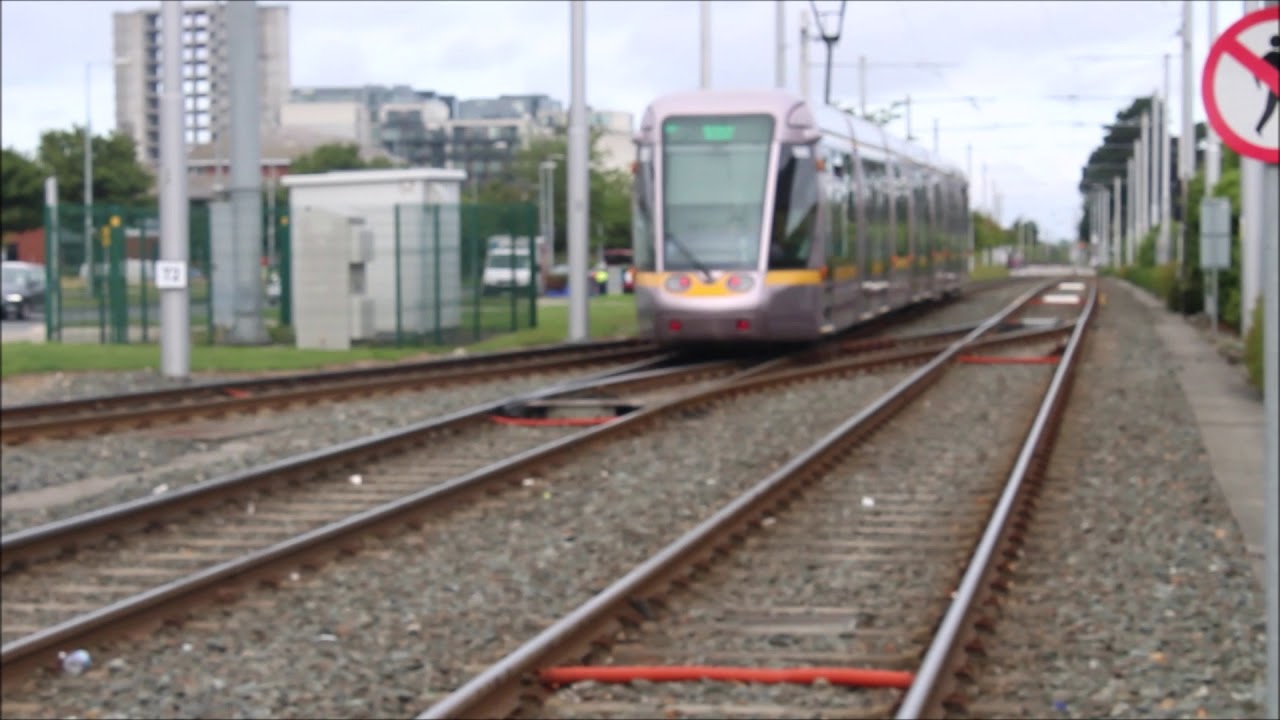 LUAS Trams at Sandyford LUAS Station - YouTube