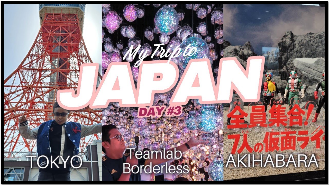 Japan Trip - Day 3 - Tokyo Tower , Team Lab Borderless , #akihabara ...