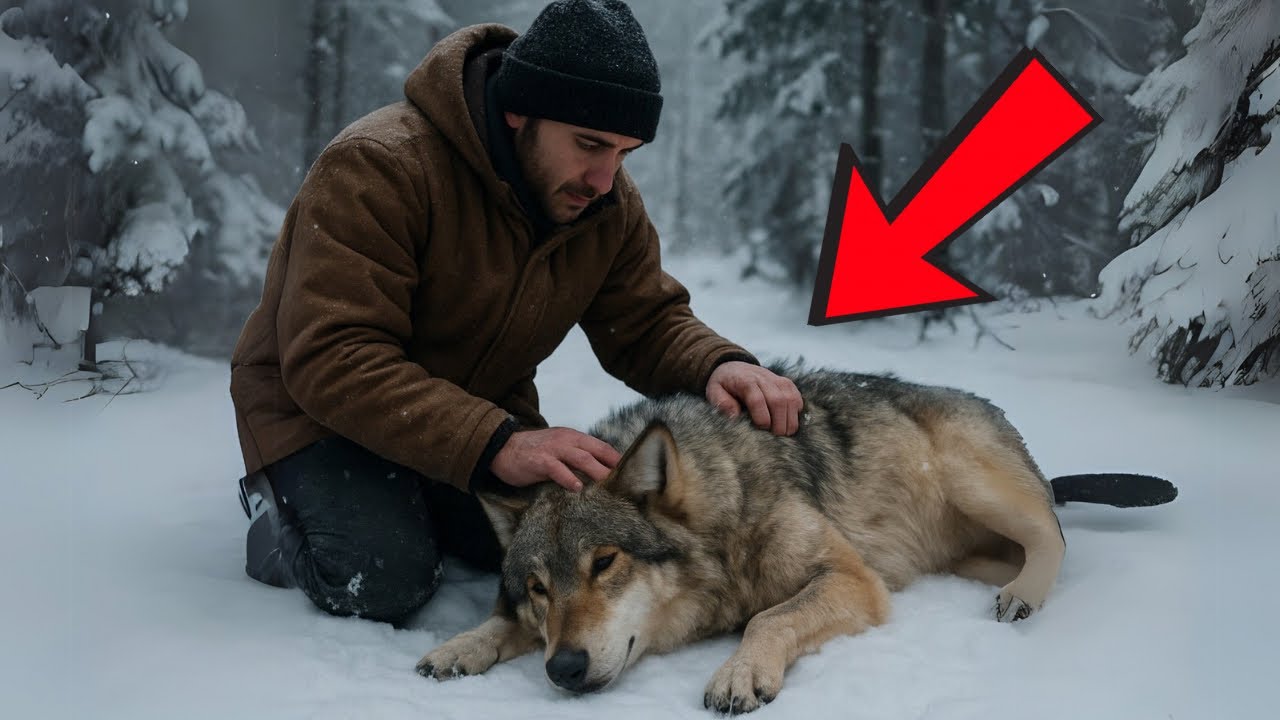 The hunter fed the dying wolf A year later, he heard a strange sound ...