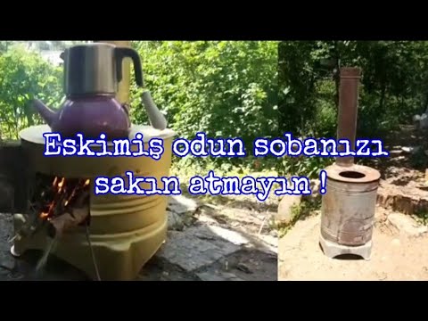 Eskimiş  odun sobasından şömine gibi yeni ocak yaptık 🌝 Keyif bizim 🌝