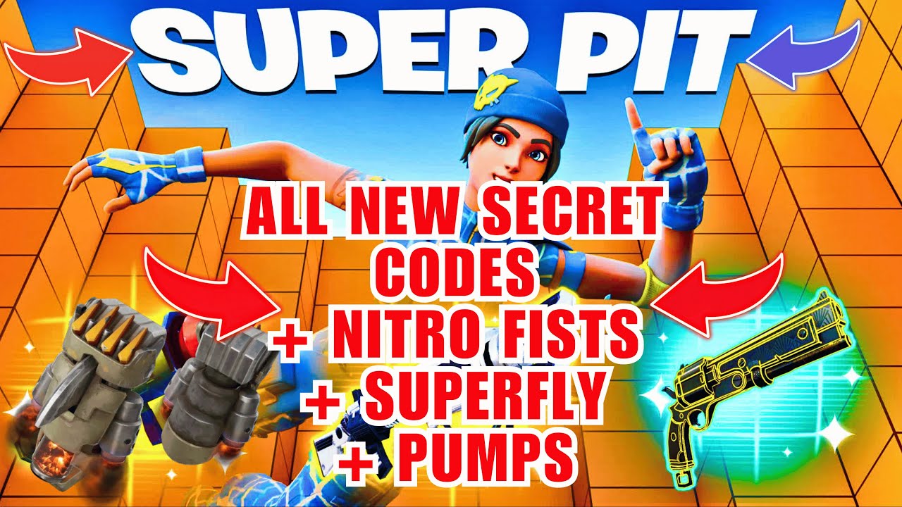 SUPER PIT FORTNITE CREATIVE - FIND ALL SECRETS CODE LOCATIONS (SECRET ...
