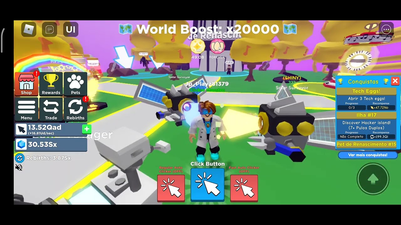 primeiro vídeo de clicker simulator no roblox - YouTube