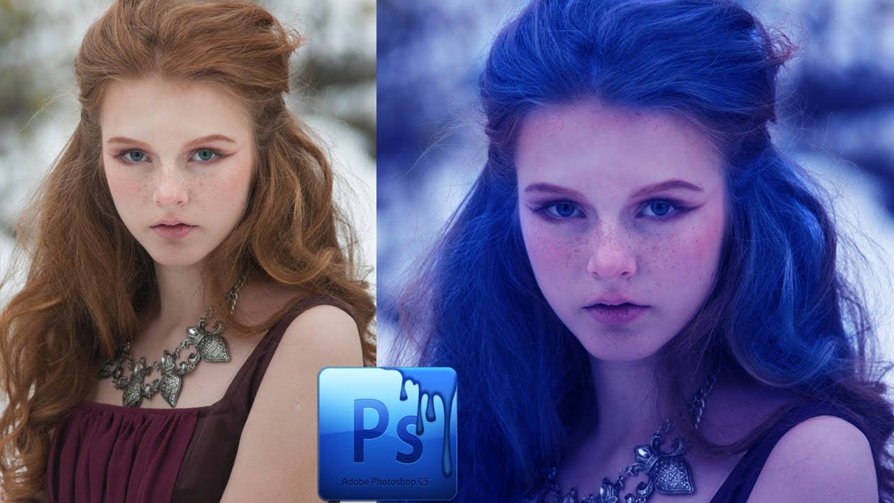 How to Change Hair Color & Manipulation in Photoshop CS5 - YouTube