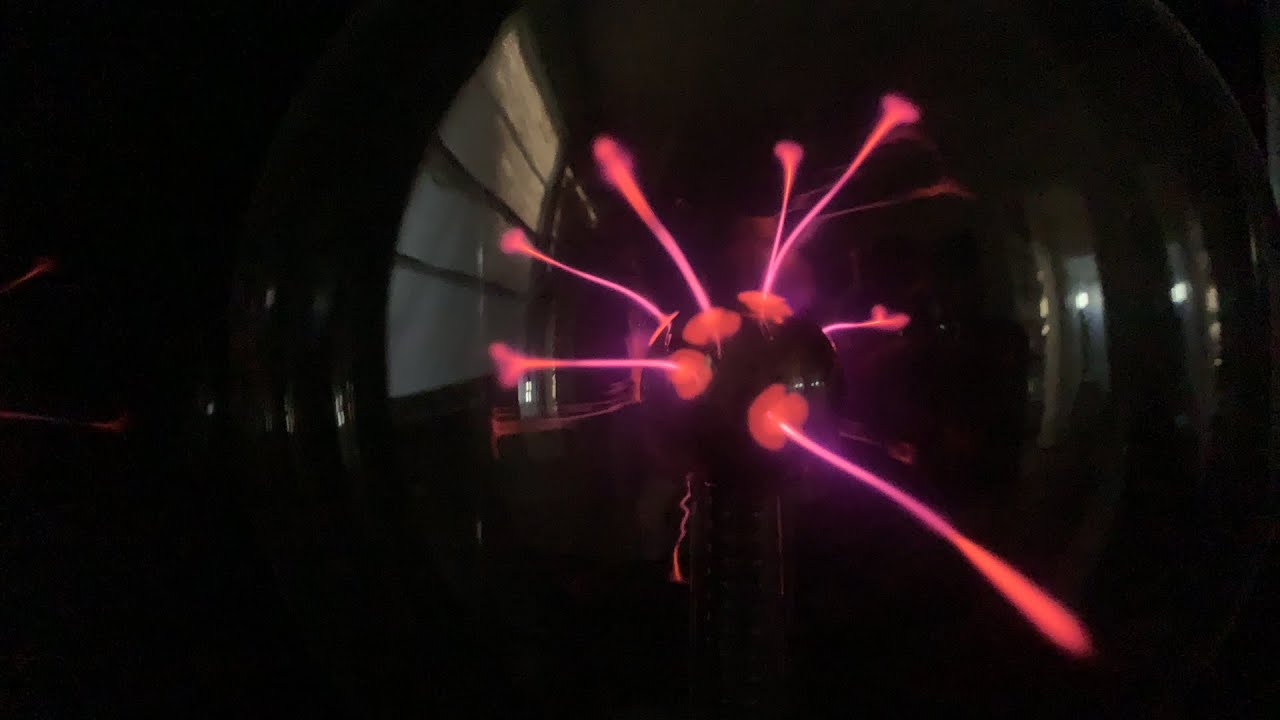 Adjustable Intensity Tesla Coil Within A Plasma Sphere - YouTube