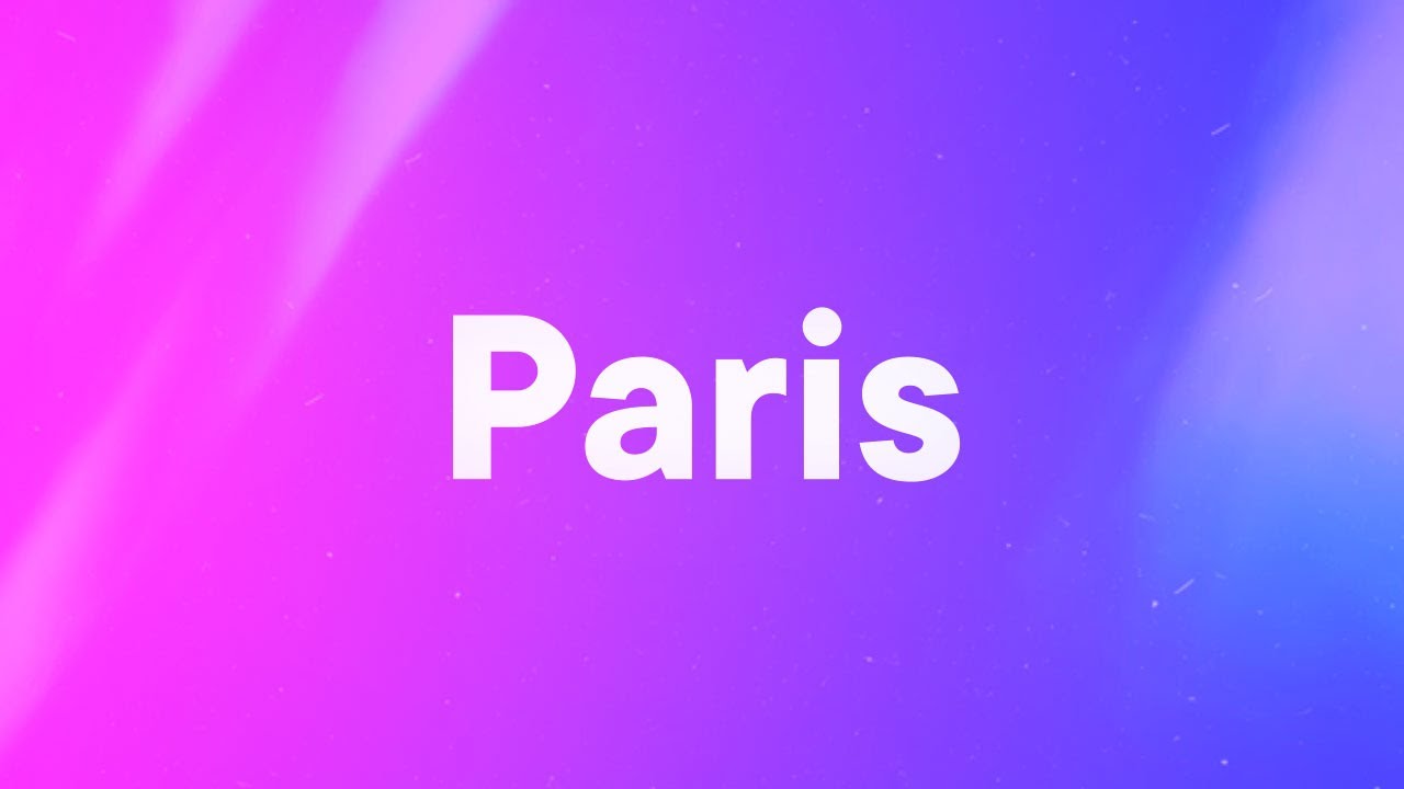 The Chainsmokers - Paris (Lyrics) - YouTube