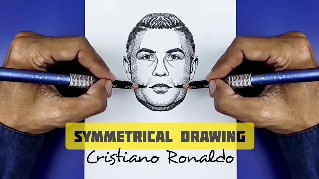 Symmetrical Drawing Cristiano Ronaldo - YouTube