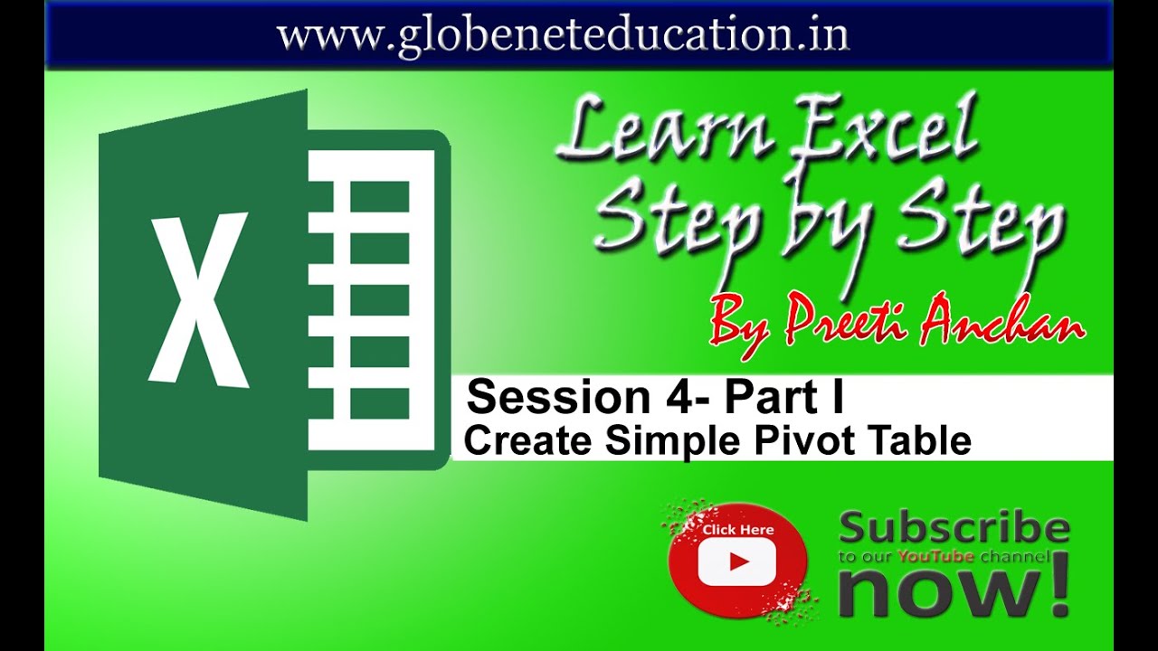 Advance Excel Program - Day 4 – Creating Simple Pivot Table - Part 1 - YouTube