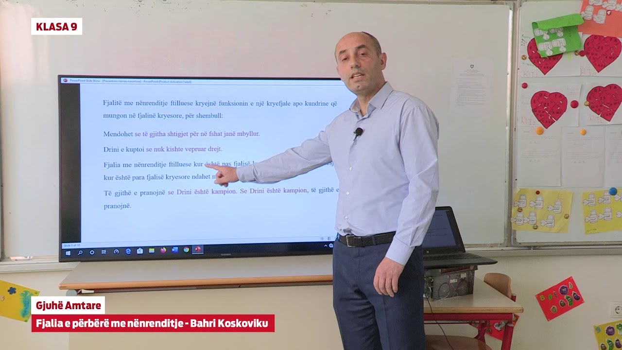 9114 - Gjuhë Amtare - Fjalia e përbërë me nënrenditje - YouTube