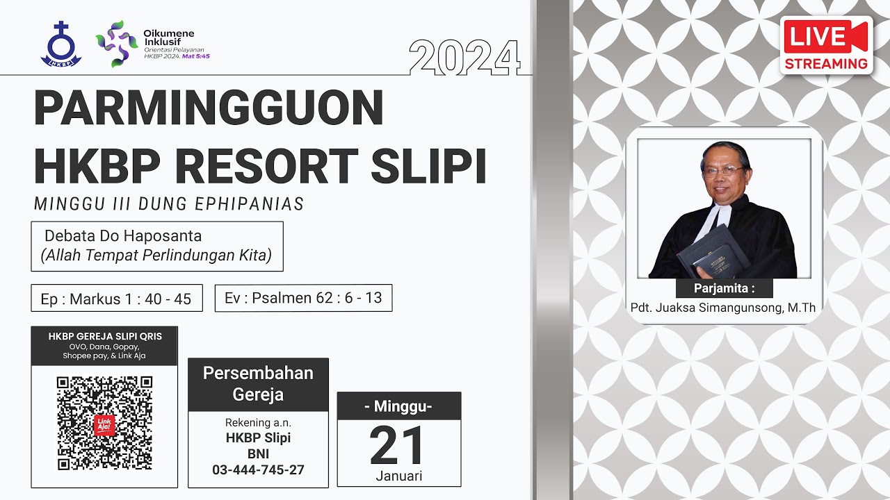HKBP SLIPI - MINGGU III DUNG EPHIPANIAS - YouTube