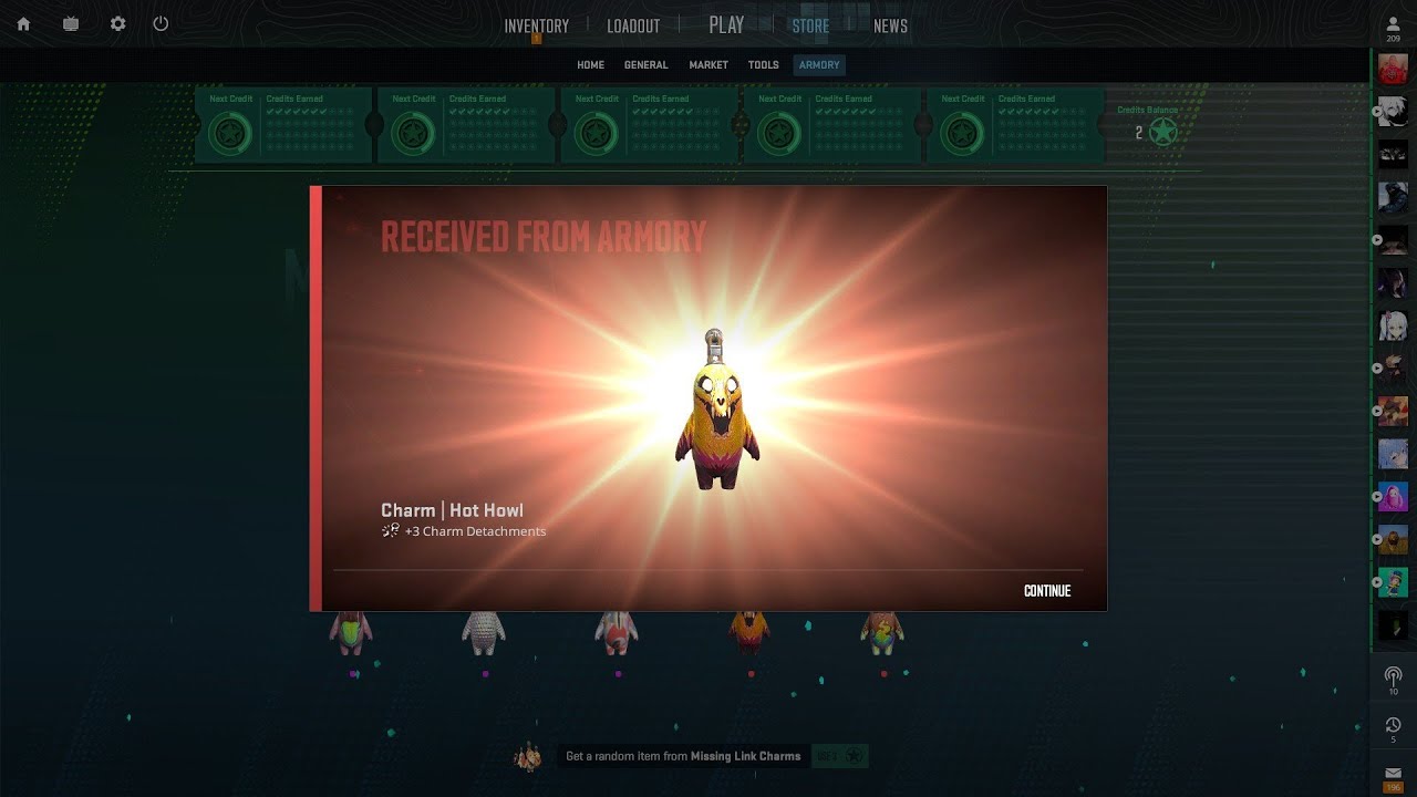 Hot Howl Charm on ST FN M4A4 Howl - YouTube