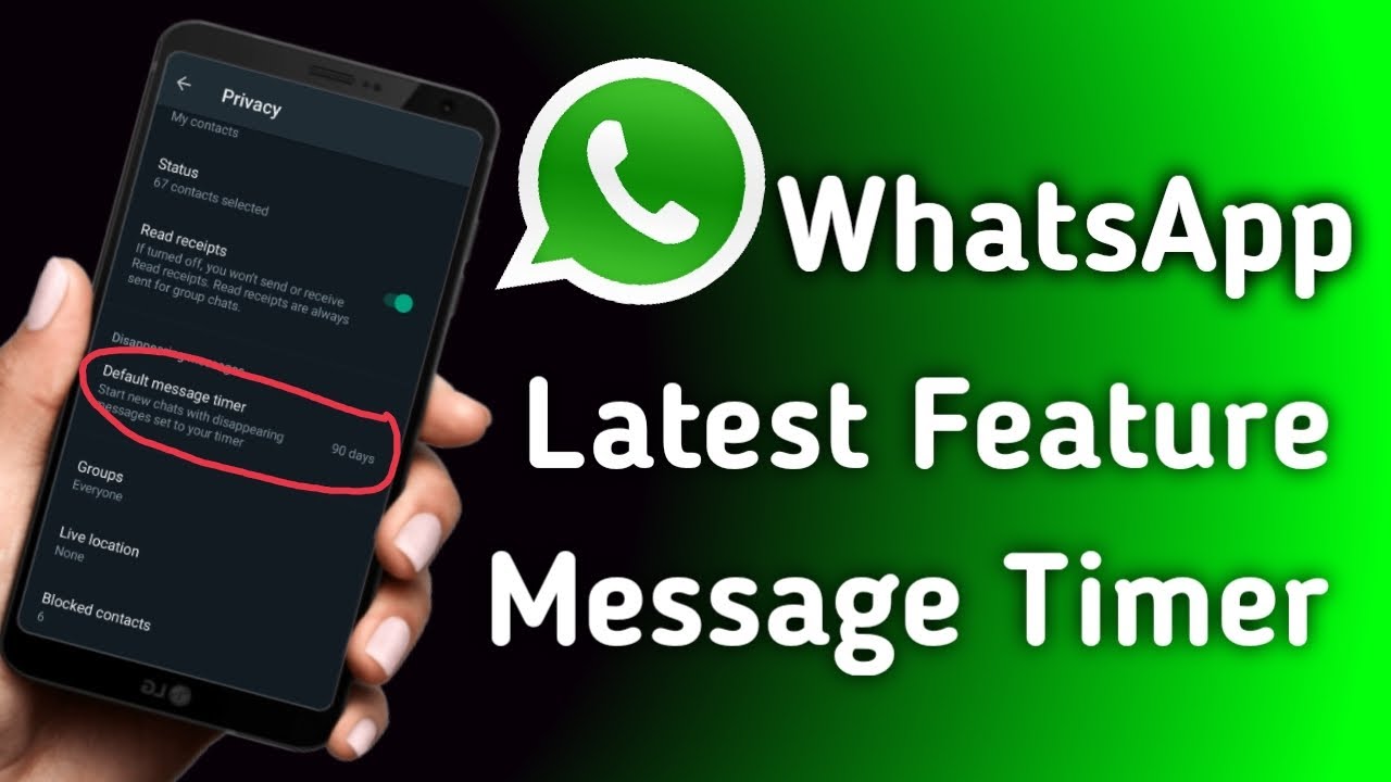 WhatsApp New Feature, Default Message Timer, Diappearing Message in ...