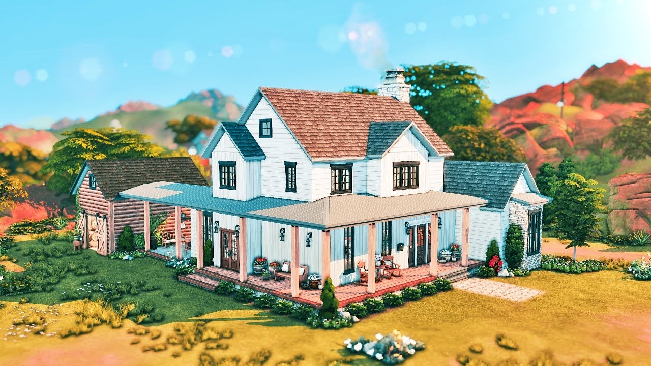 The Old Farmhouse | The Sims 4 HORSE RANCH Build 🏡 🐴 - YouTube