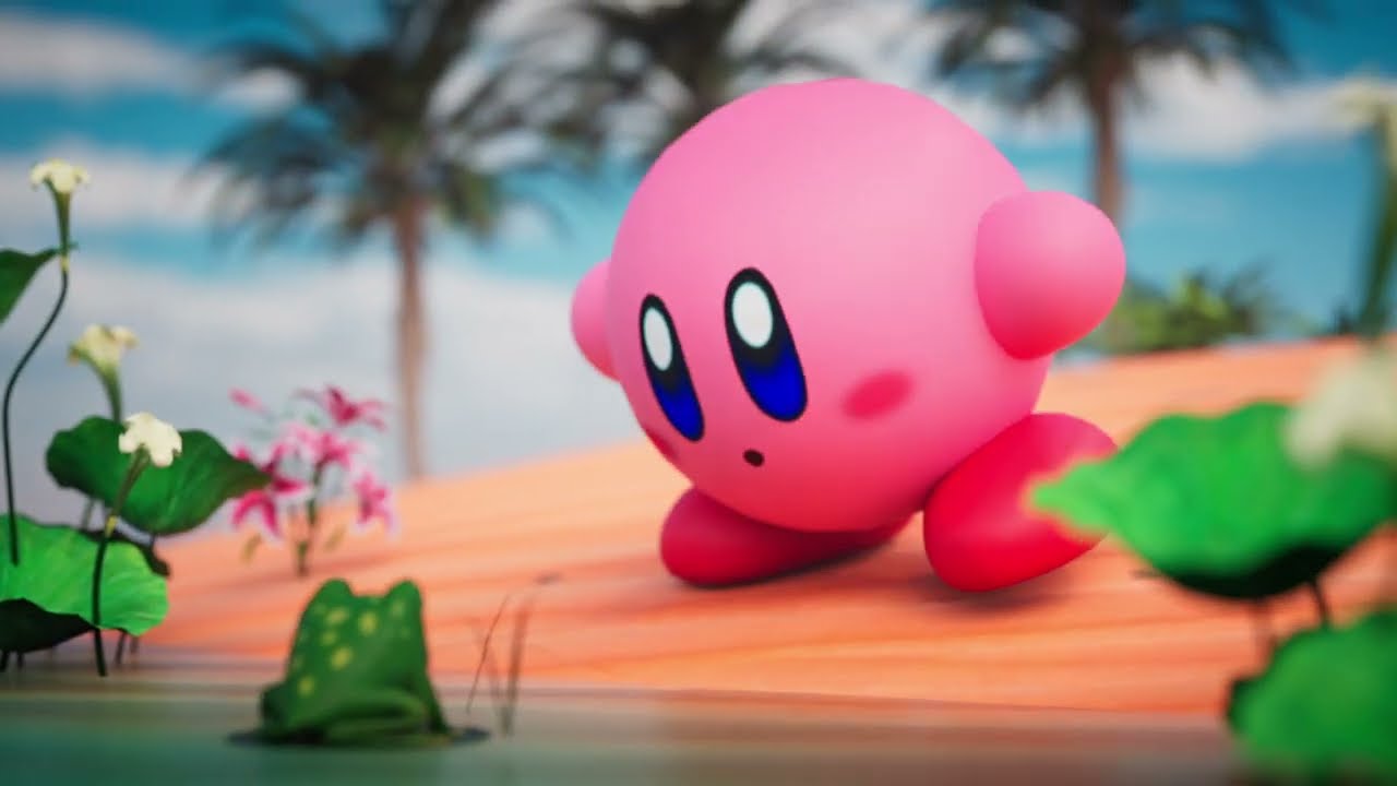Kirby talking to a Frog (Kirby 3D Animation) - YouTube