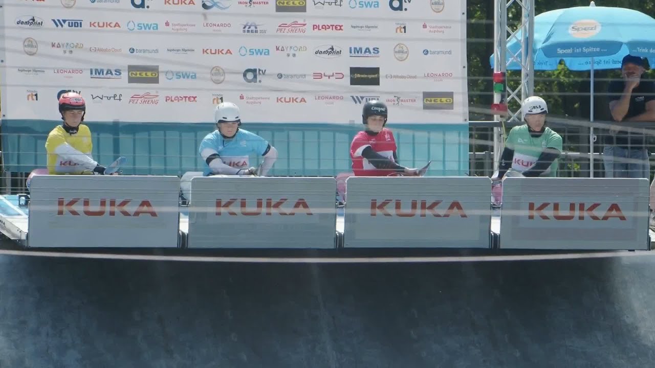 Women's Kayak Cross Heat 2 / 2025 ICF Canoe Slalom World Cup Augsburg ...