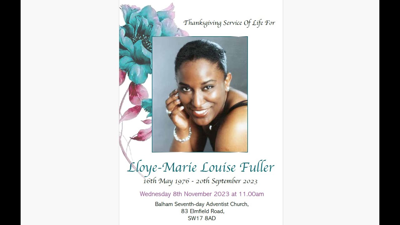 Funeral of Lloye-Marie Louise Fuller_ 8th November 2023 - YouTube