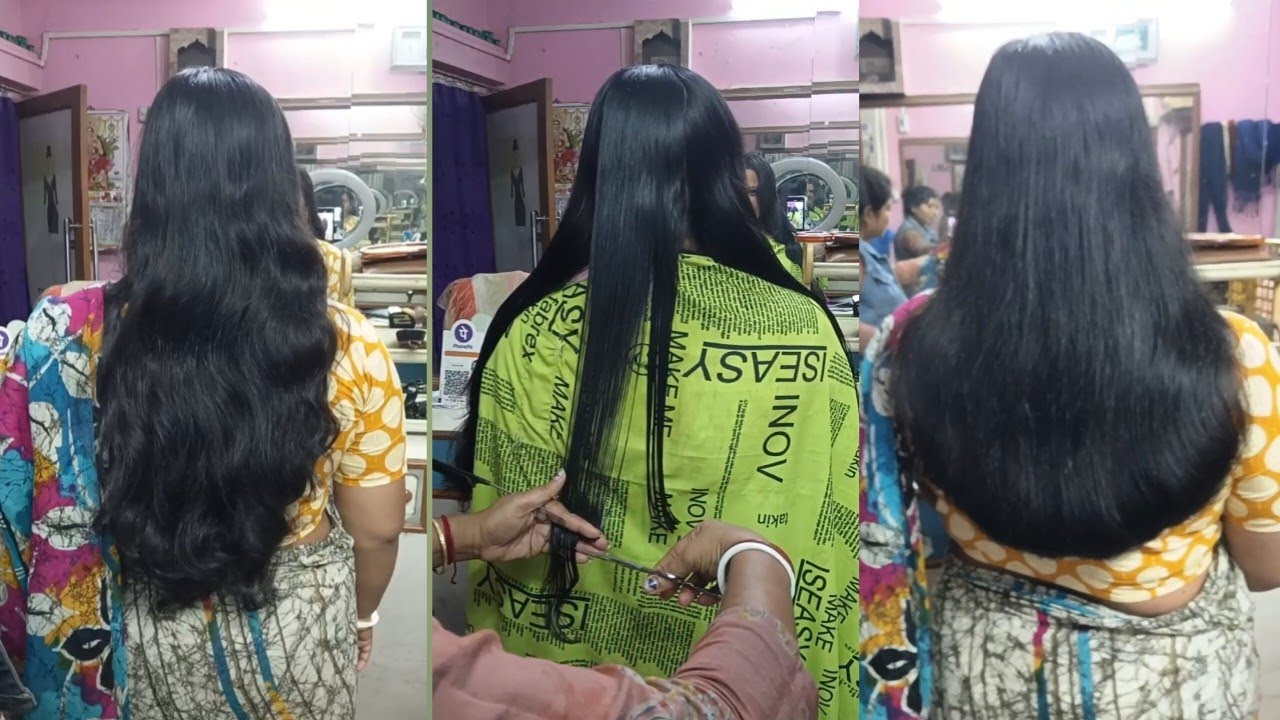 U cutting & setting for long hair 🥰 (@swapna beauty space ) - YouTube