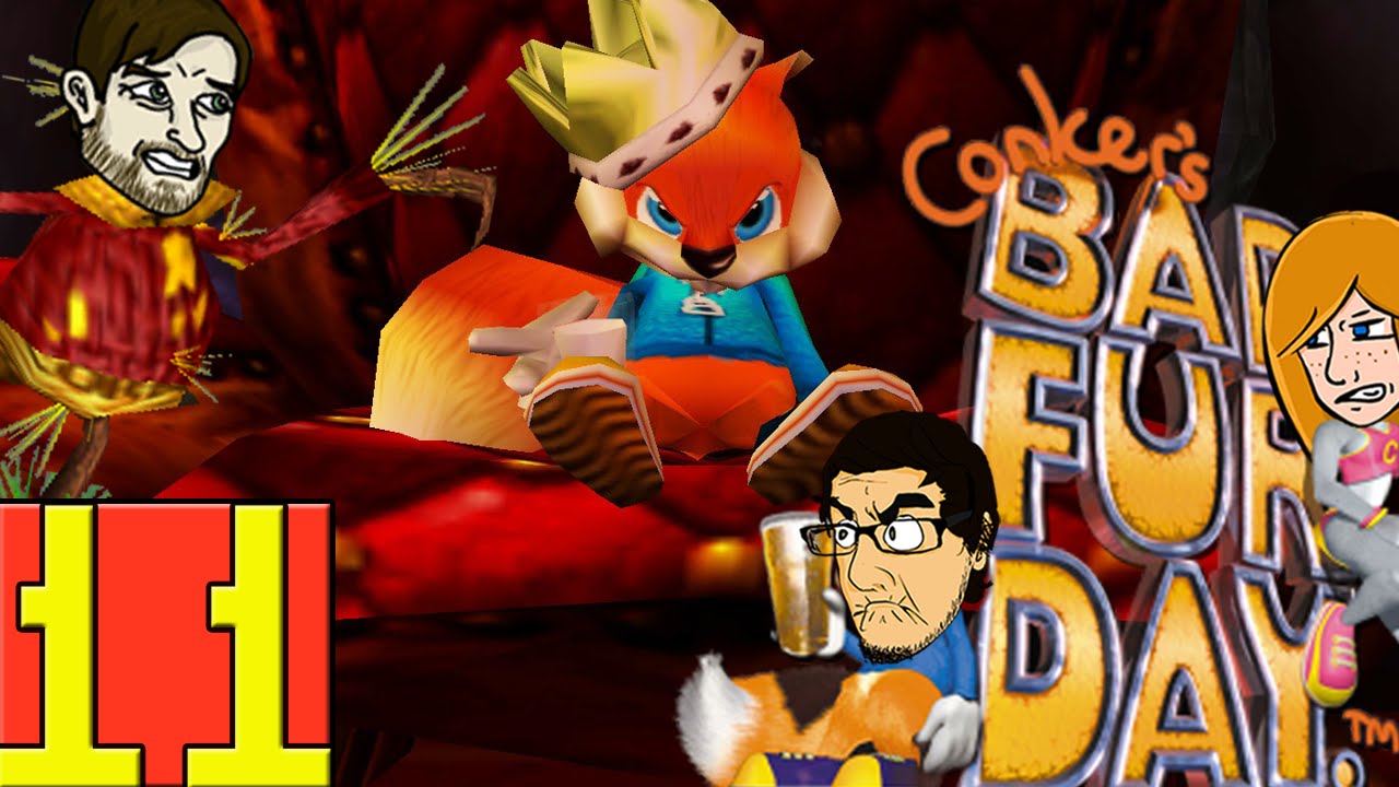 Let's Play Conker's Bad Fur Day Part 11 - Rock Solid Crash Bombs - YouTube