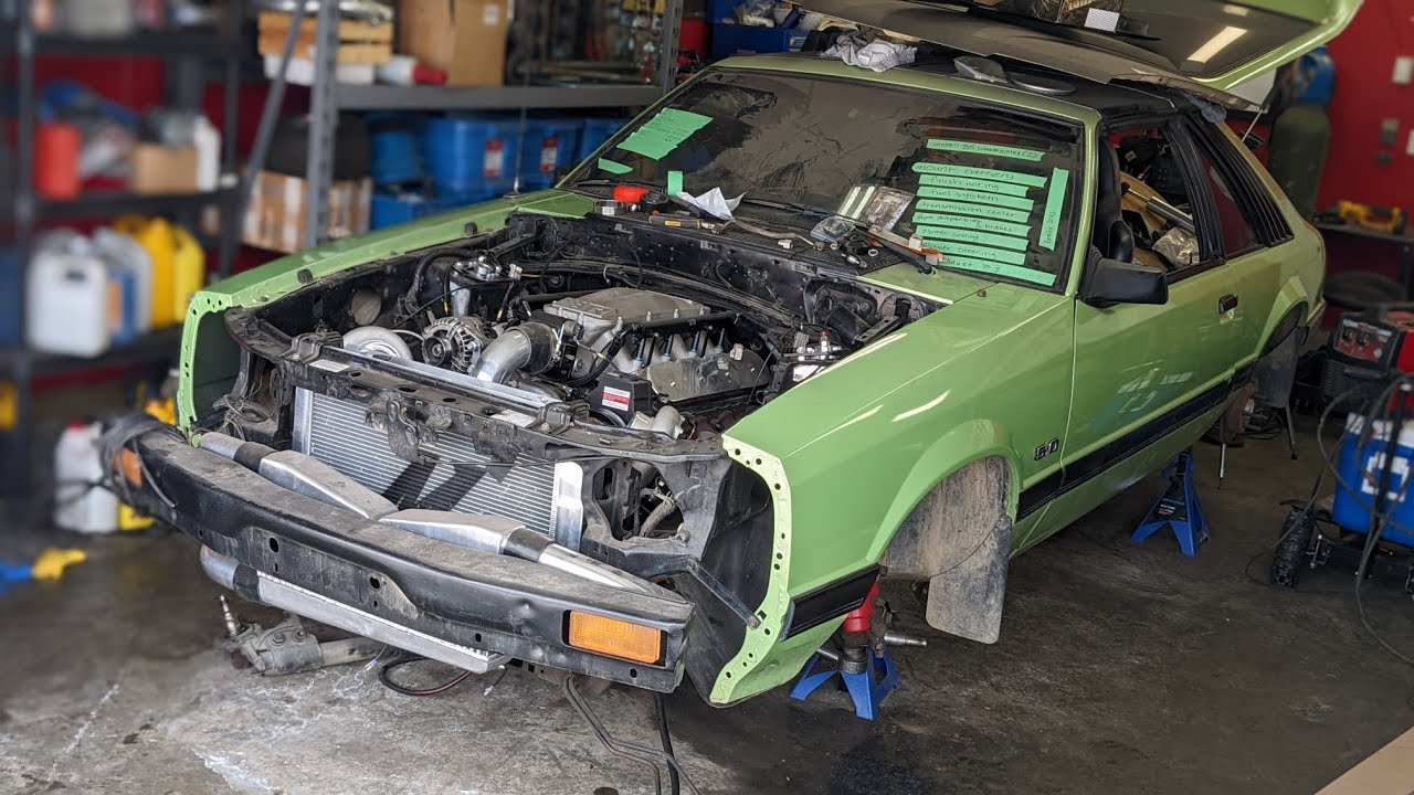 Twin Turbo Ls Swap Mustang Getting Some Major Upgrades - YouTube