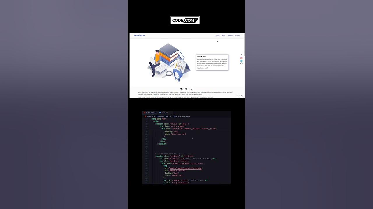 Portfolio Htlm Css Javascript Portfolio Webdevelopment Frontendwebdeveloper Youtube