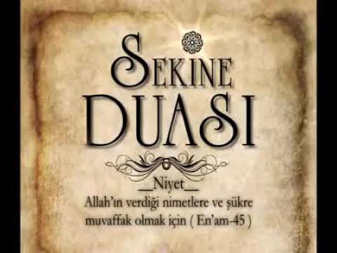 Sekine duasi Ölümden başka her hastalığa şifa