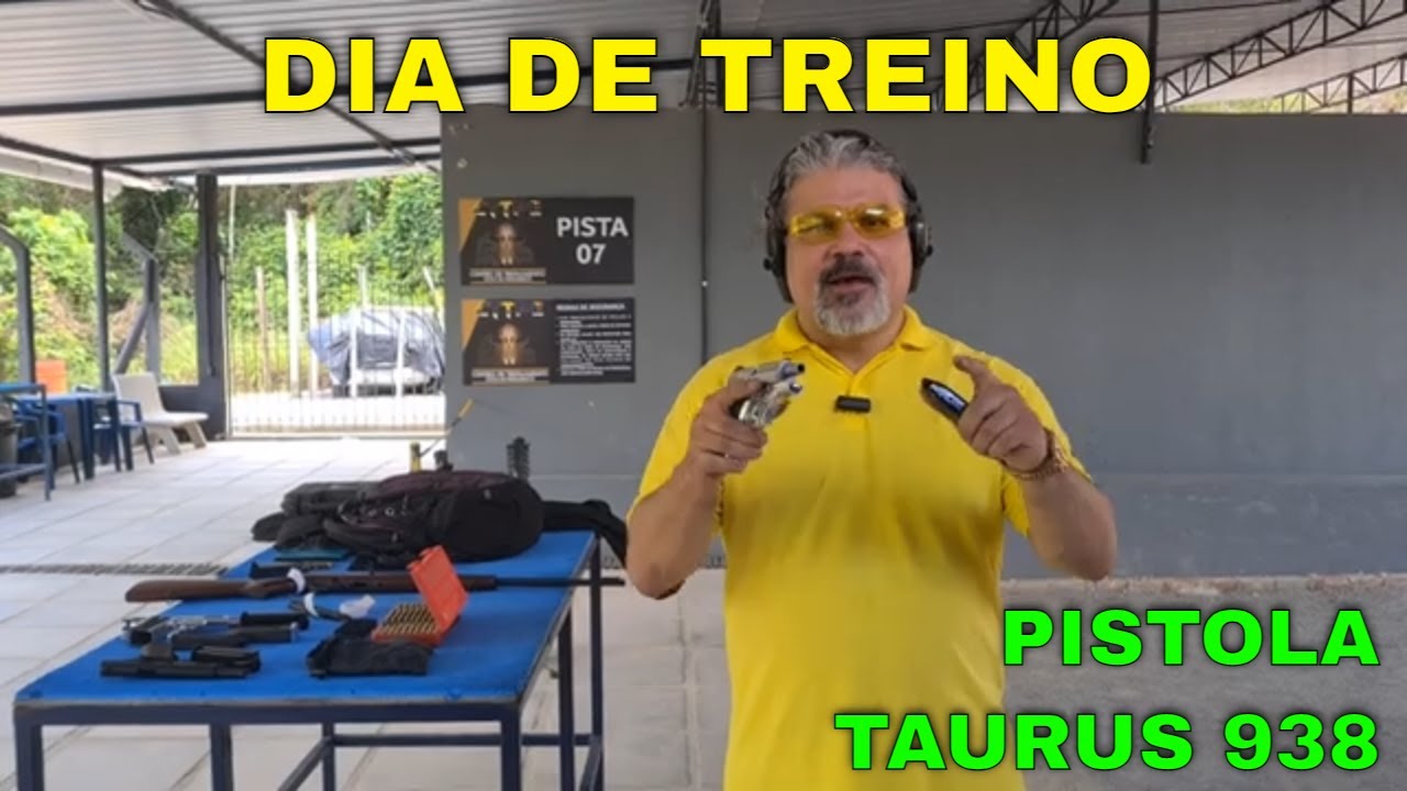 Treino com pistola Taurus 938 .380 Inox - YouTube