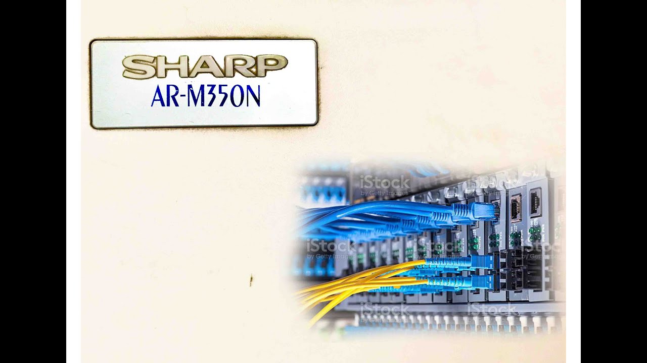 تعريف الطابعة SHARP AR M350N على جهاز الكمبيوتر وعمل عنون شبكة ip بالتفصيل - YouTube