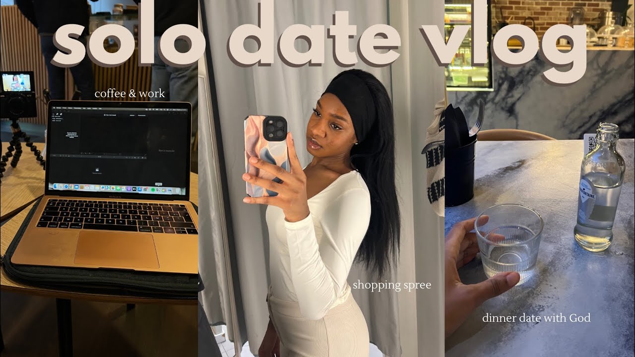 FIRST SOLO DATE 💕: coffee & work date, face discomfort, shopping spree ...